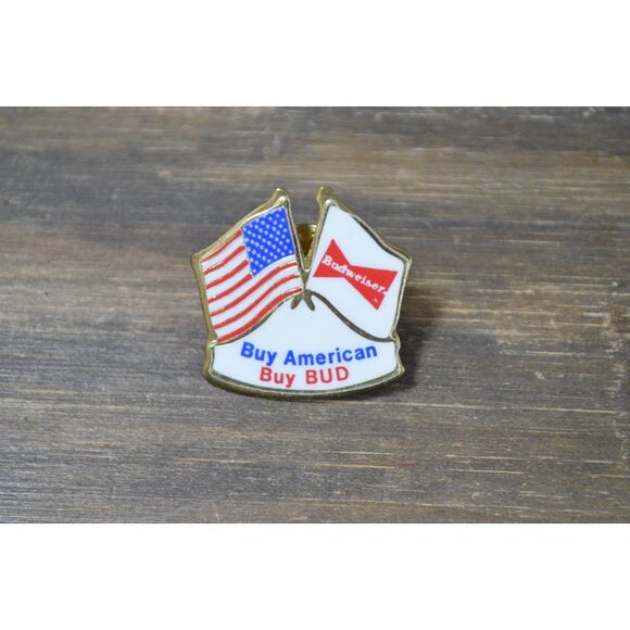Budweiser | Accessories | Vintage Union Made Pin Badge Buy American Bud ...